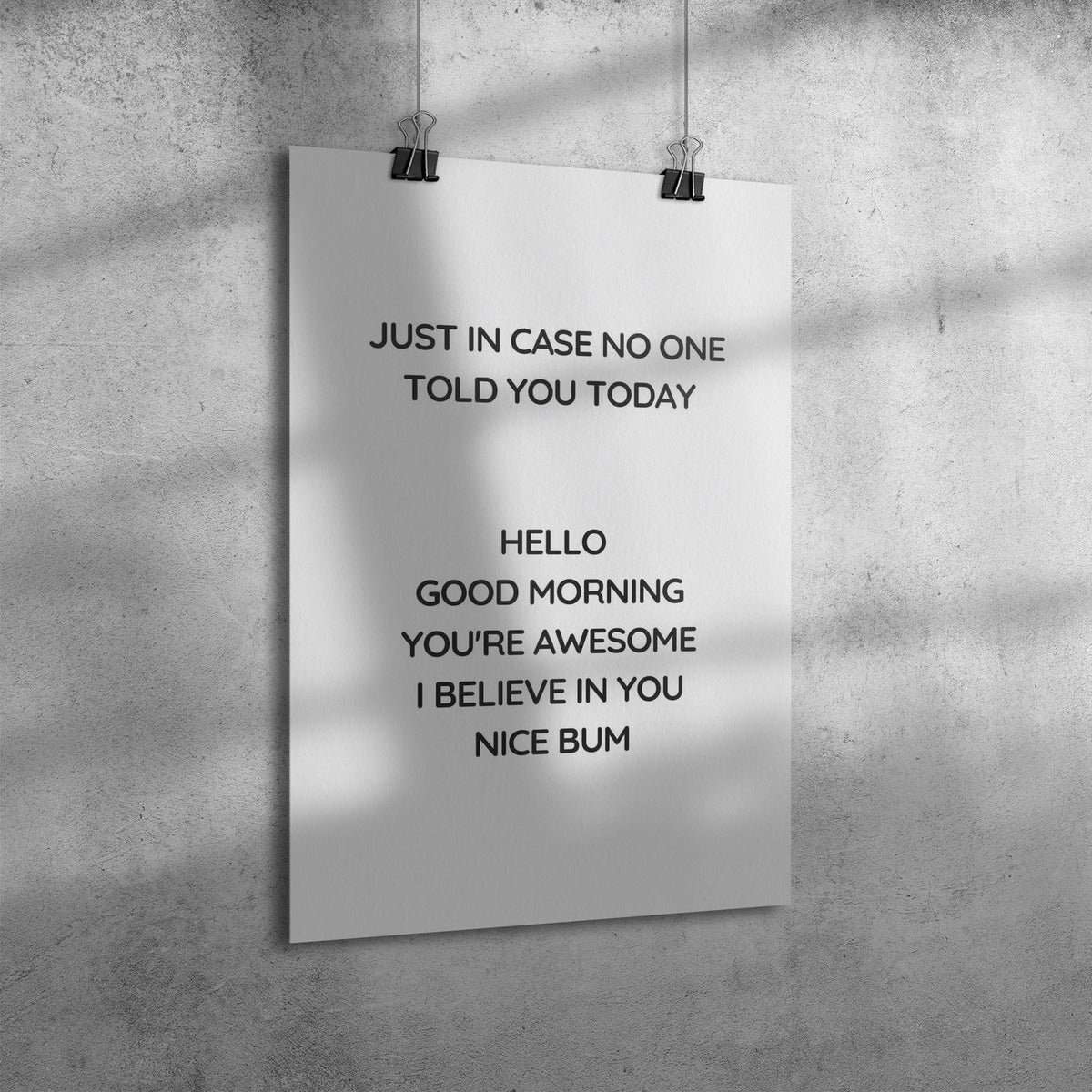 Hello Good Morning Nice Bum Poster – Revisionist Studios