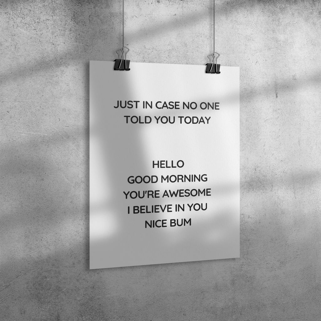 Hello Good Morning Nice Bum Poster – Revisionist Studios